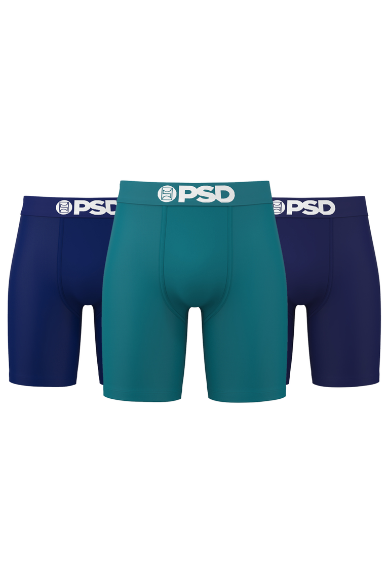PSD Men's 3 Pack Dark Mystic Cotton 7" Boxer Brief